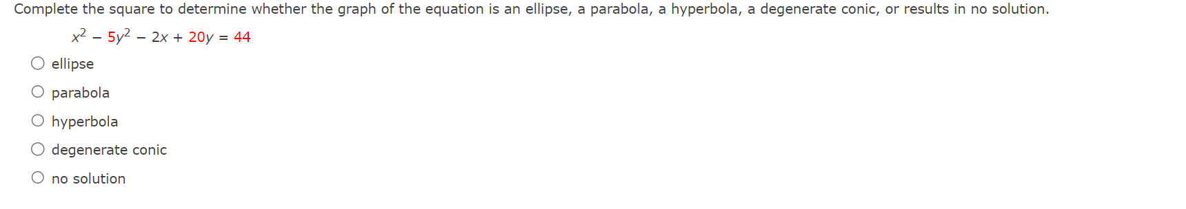 Solved Complete the square to determine whether the graph of | Chegg.com