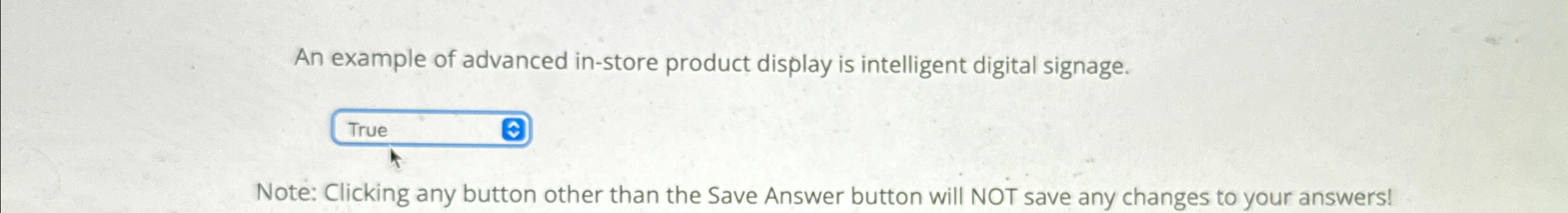 Solved An example of advanced in-store product display is | Chegg.com