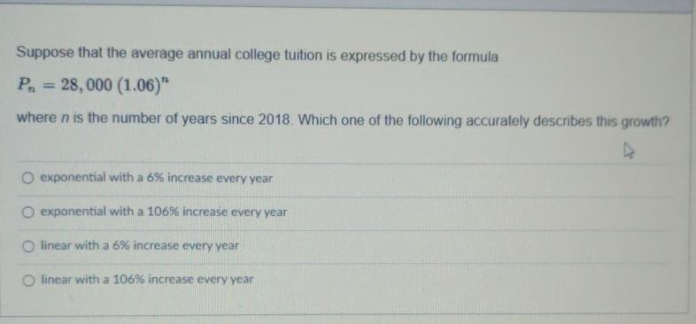 Solved Suppose that the average annual college tuition is | Chegg.com