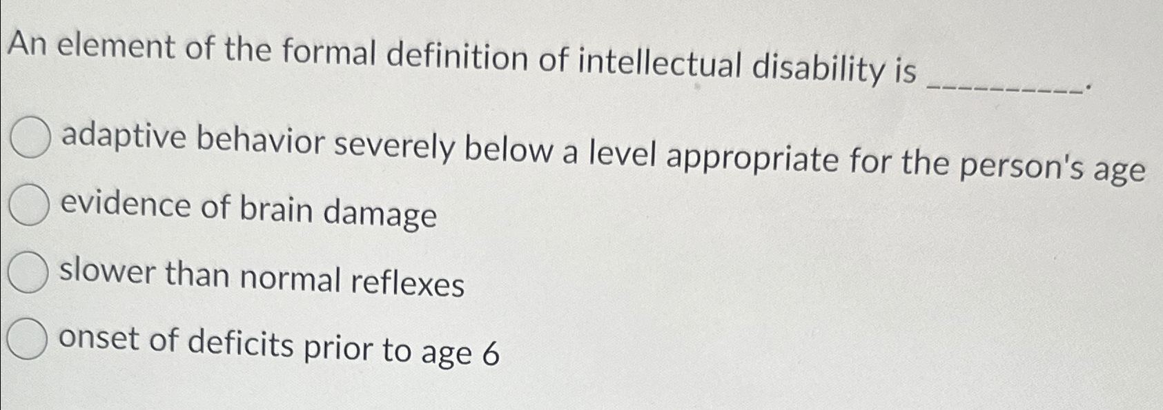 Solved An element of the formal definition of intellectual | Chegg.com