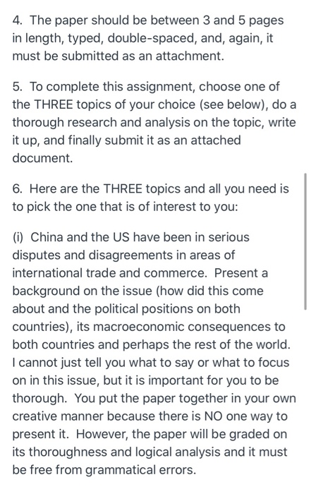4 The Paper Should Be Between 3 And 5 Pages In Chegg