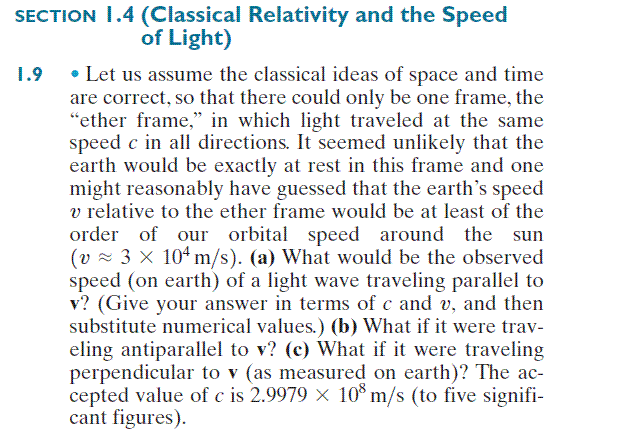 Solved (Classical Relativity and the Speed of Light) Let us | Chegg.com