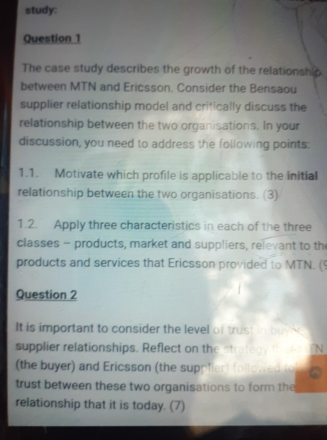 Solved Question 1 The case study describes the growth of the | Chegg.com
