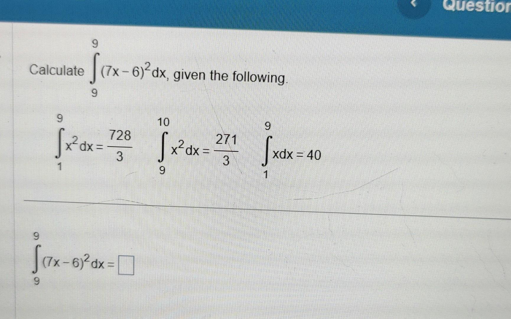 Solved Calculate the definite integral ∫caf(x)dx by | Chegg.com
