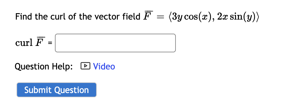 Solved Find the curl of the vector field | Chegg.com