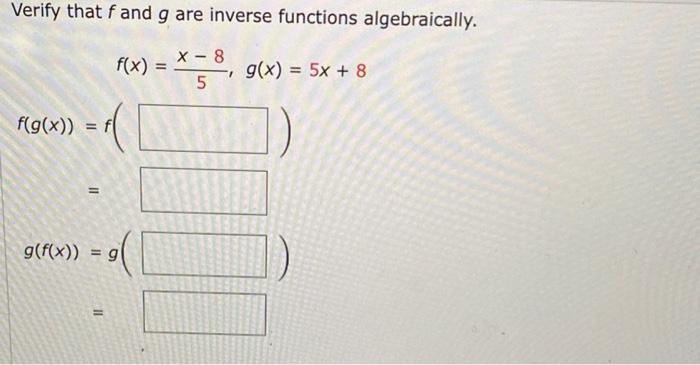 Solved Find the inverse function of f informally. f(x)=8x | Chegg.com