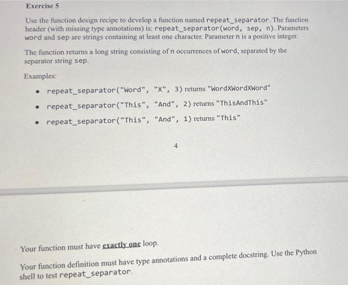 Solved Use the function design recipe to develop a function | Chegg.com