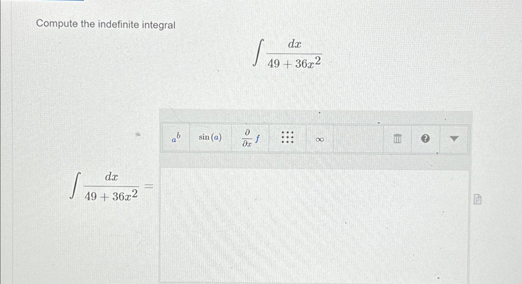 Solved Compute the indefinite | Chegg.com