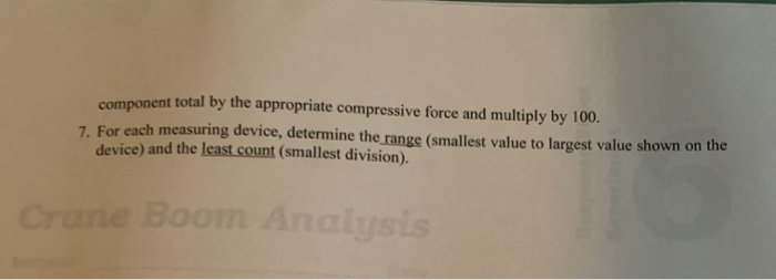 Response Sheet Experiment 116 Crane Boom Analysis | Chegg.com