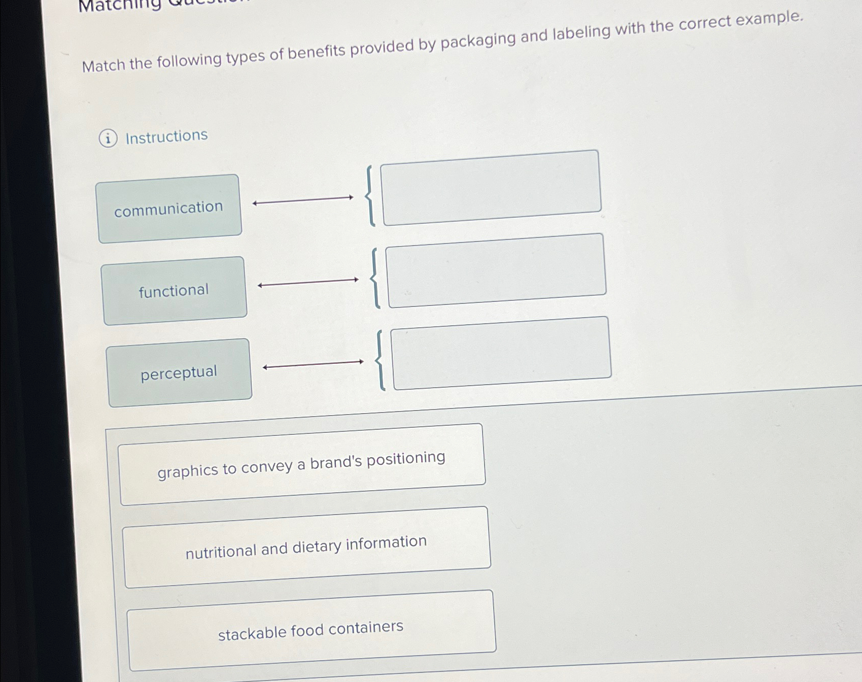 Solved Match the following types of benefits provided by | Chegg.com