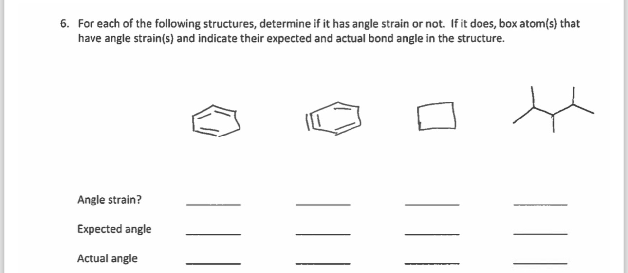 Solved For each of the following structures, determine if it | Chegg.com