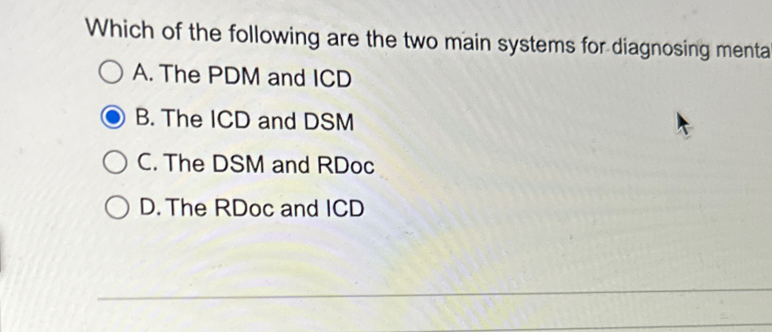 Solved Which of the following are the two main systems for | Chegg.com