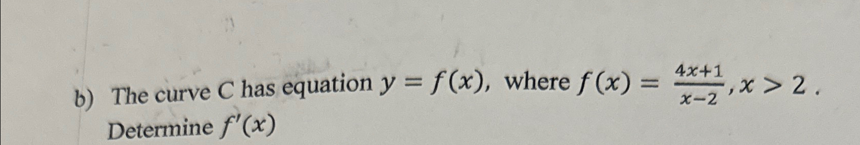 Solved b) ﻿The curve C ﻿has equation y=f(x), ﻿where | Chegg.com