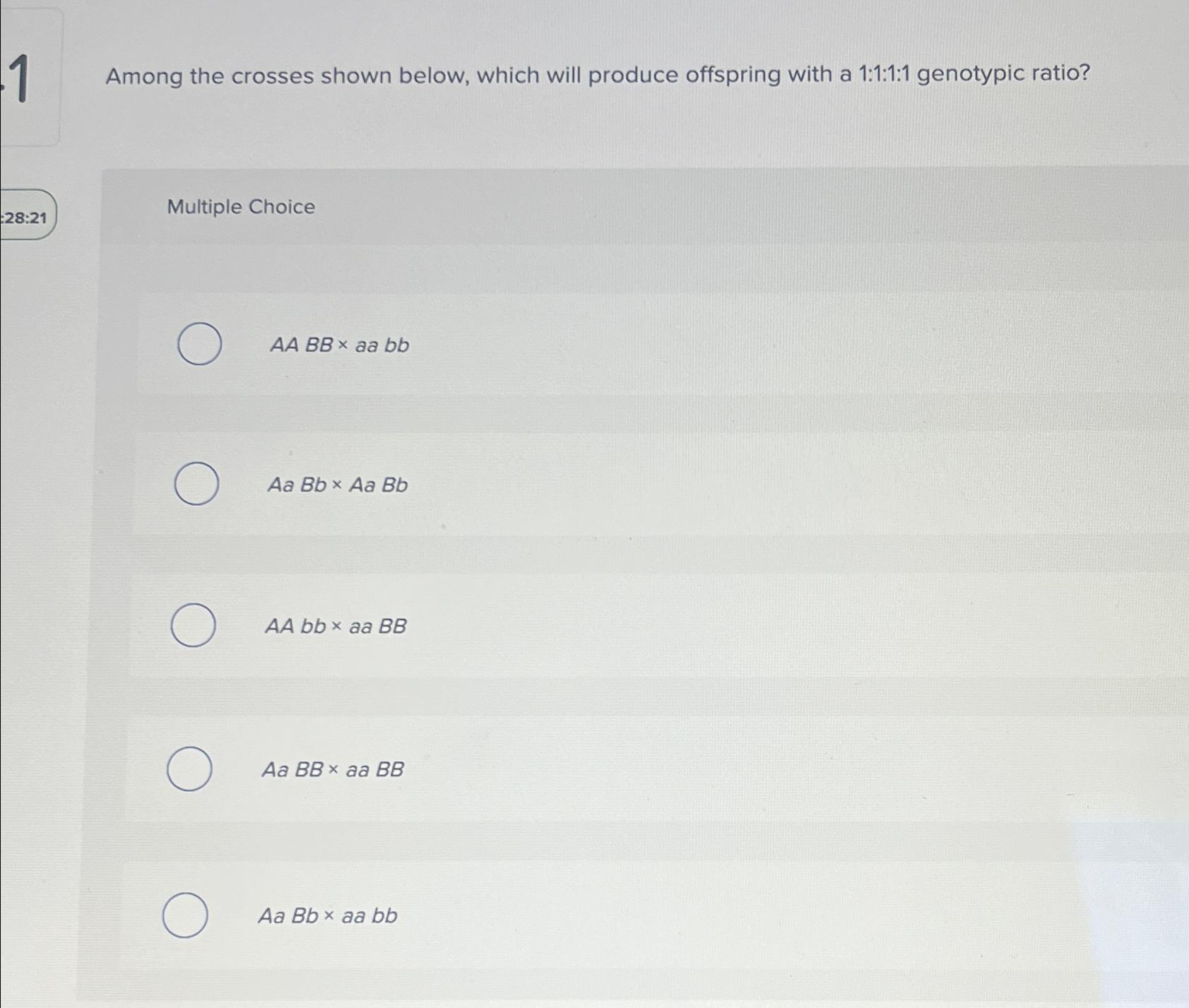 Solved Among the crosses shown below, which will produce | Chegg.com