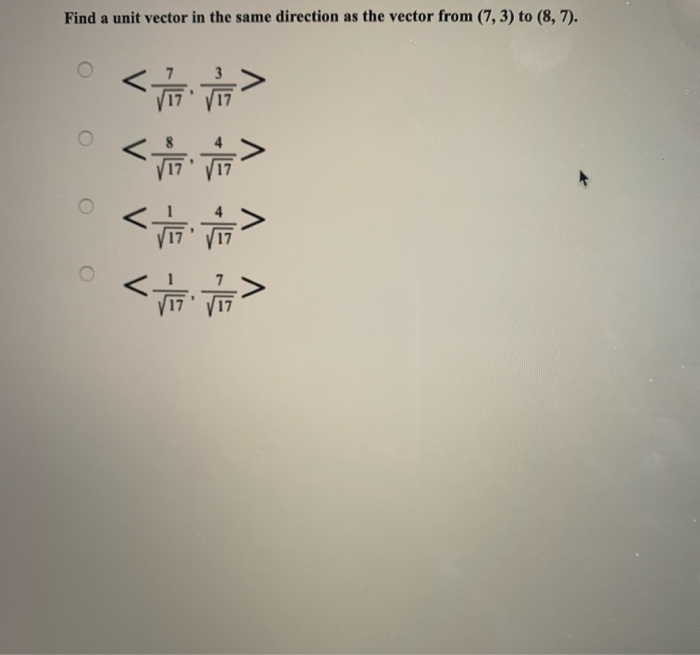 Solved Find a unit vector in the same direction as the | Chegg.com