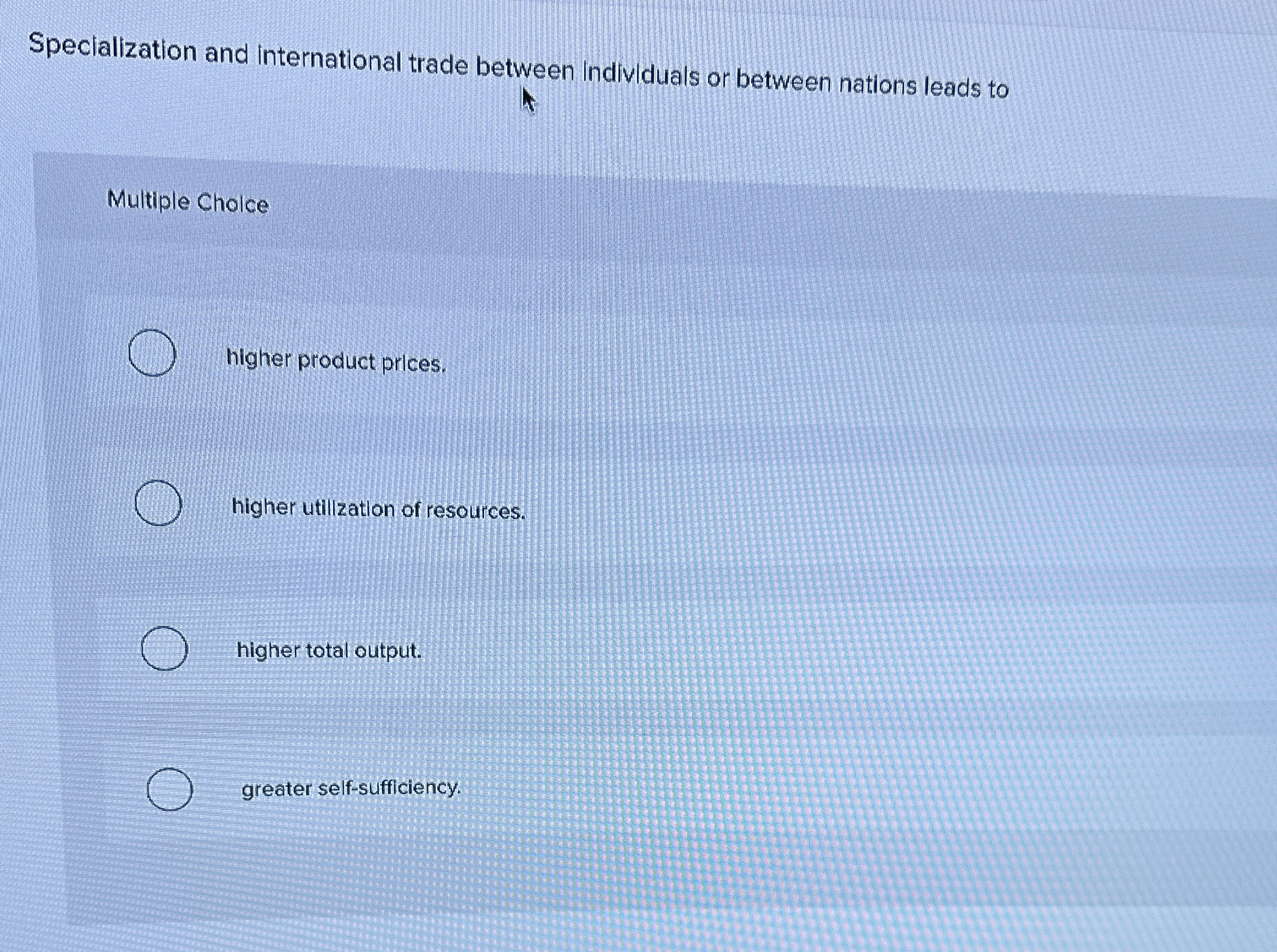 Solved Specialization and international trade between | Chegg.com