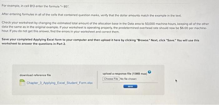 Solved The first step of putting the formulas into the Excel | Chegg.com