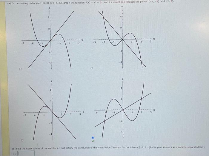 Solved {a) In the viewing rectangle 1-3,3) by (-5,5), graph | Chegg.com
