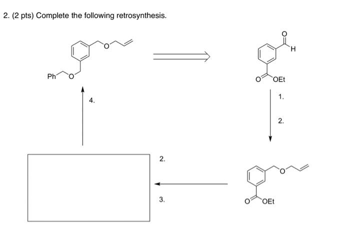 Solved 2. (2 pts) Complete the following retrosynthesis. | Chegg.com