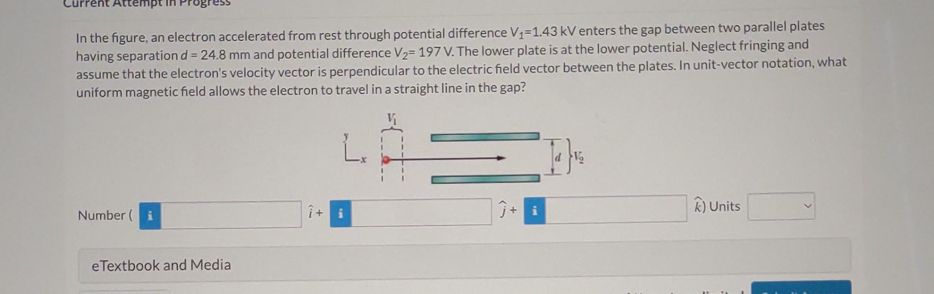 Solved In The Figure An Electron Accelerated From Rest