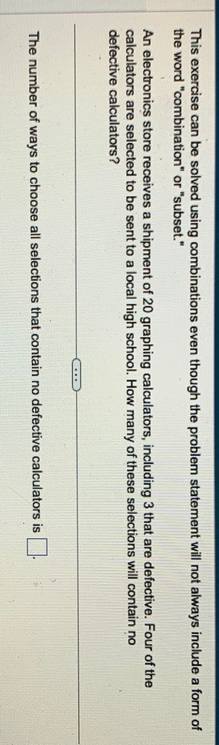Solved This exercise can be solved using combinations even | Chegg.com