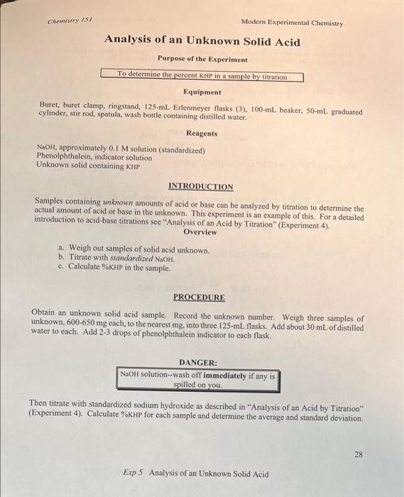 Solved mmol KHP Mass of Unknown (mg) %KHP Mass KHP (mg) NaOH | Chegg.com