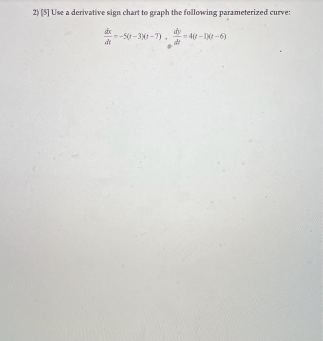 Solved 2) [5] Use a derivative sign chart to graph the | Chegg.com