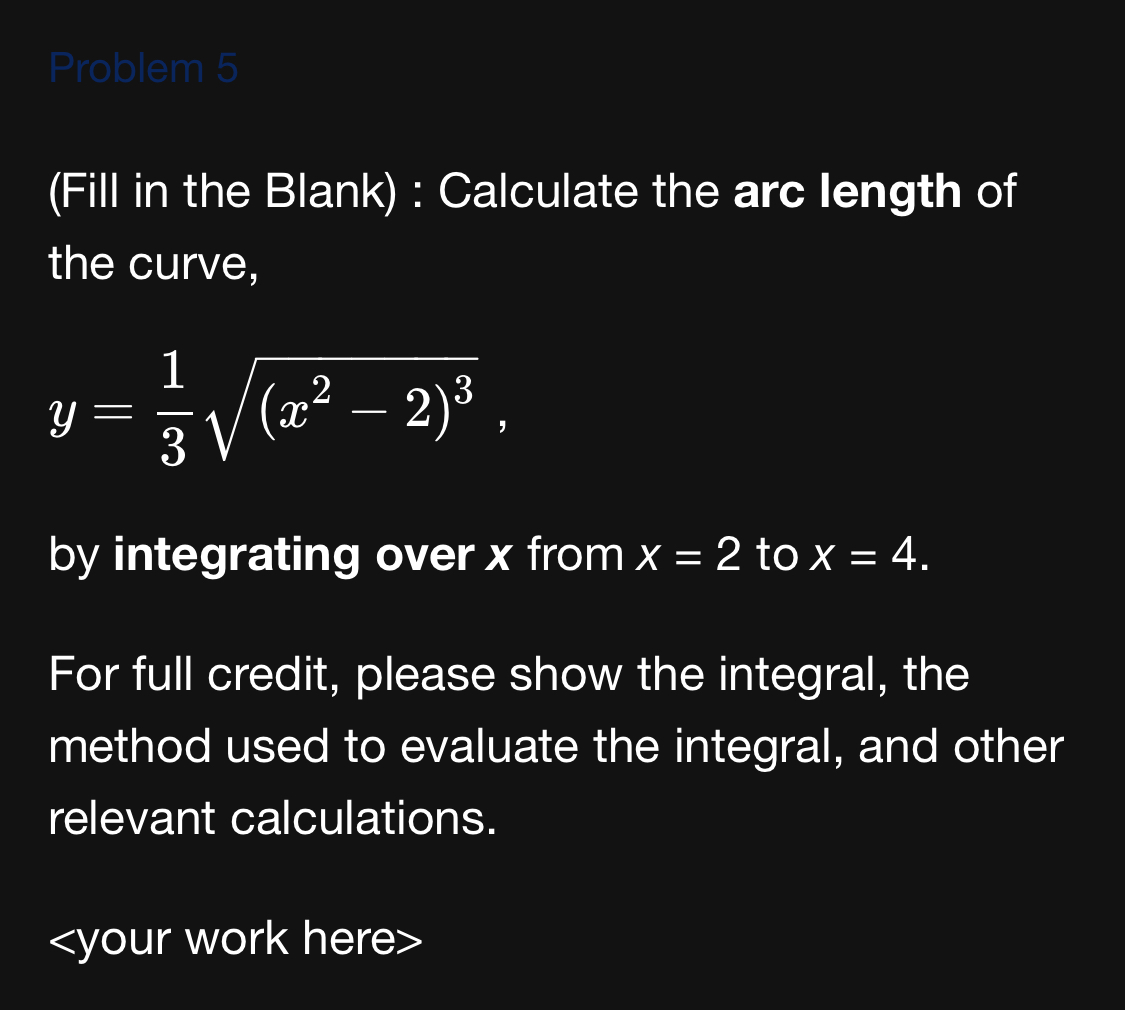 Solved (Fill in the Blank) ﻿: Calculate the arc length of | Chegg.com