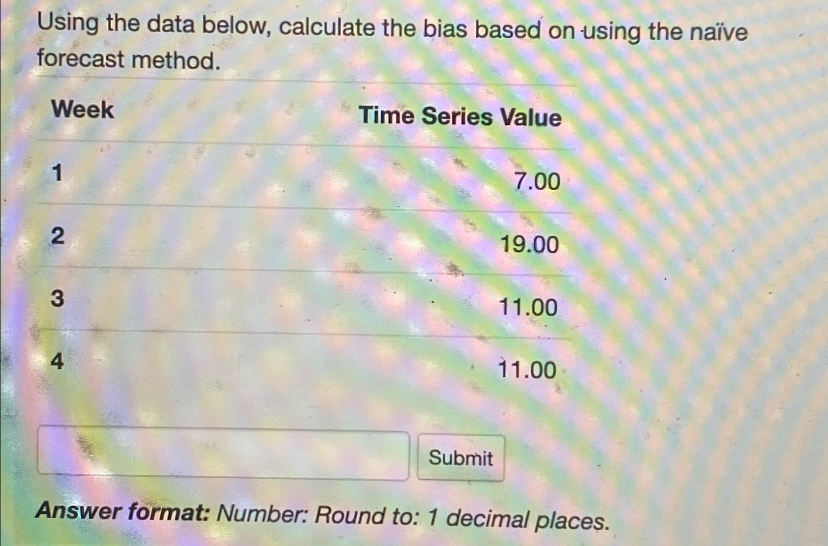 Solved Using the data below, calculate the bias based on | Chegg.com