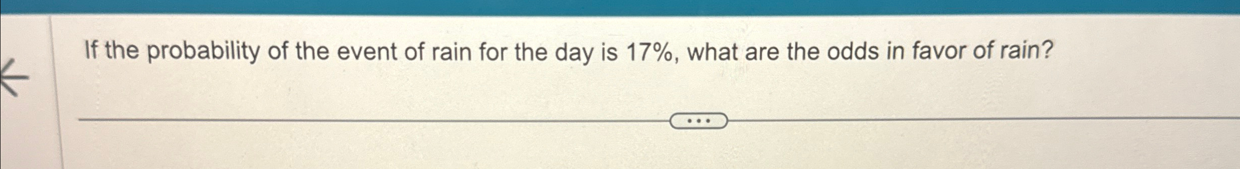 Solved If the probability of the event of rain for the day | Chegg.com