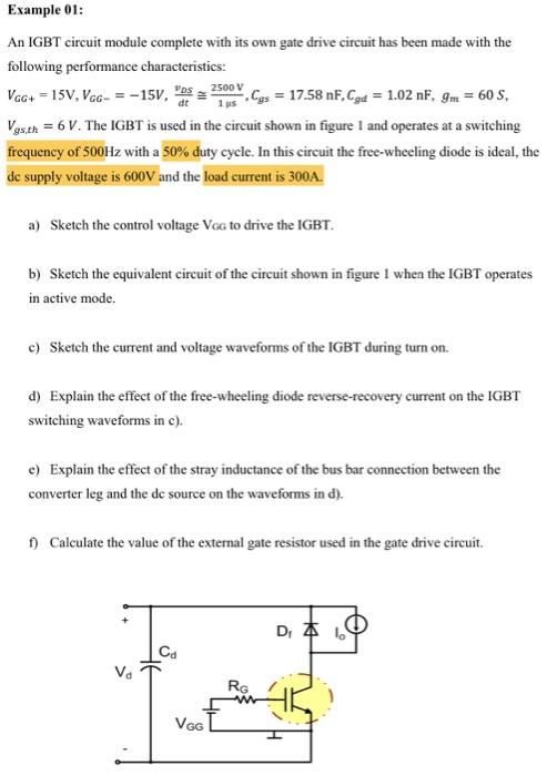 Solved following performance characteristics: VGG+=15 | Chegg.com