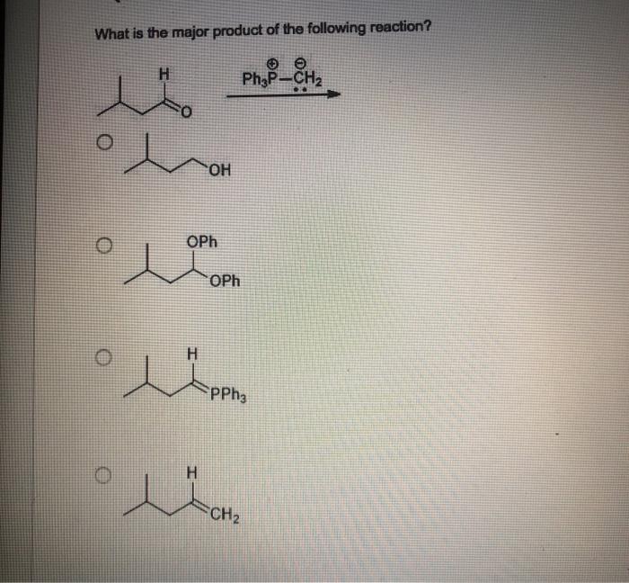 Solved What is the major product of the following reaction? | Chegg.com