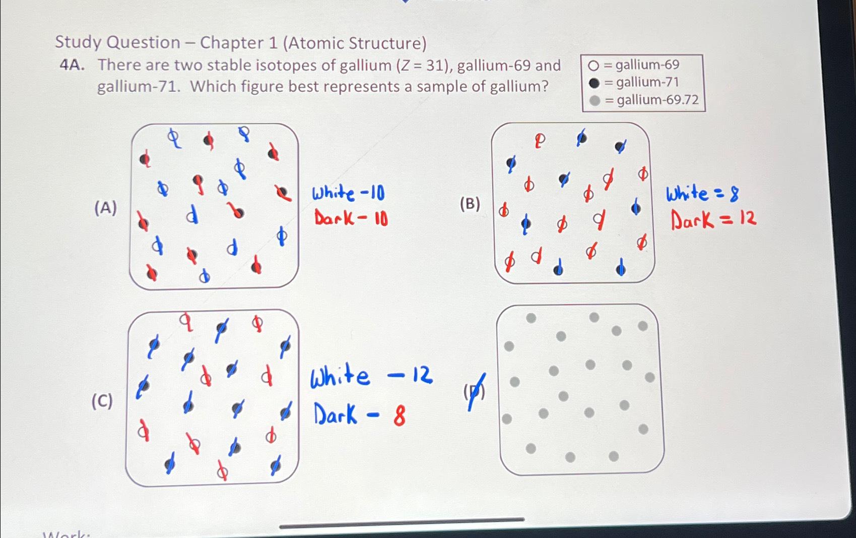 Solved Study Question - ﻿Chapter 1 (Atomic Structure)4A. | Chegg.com