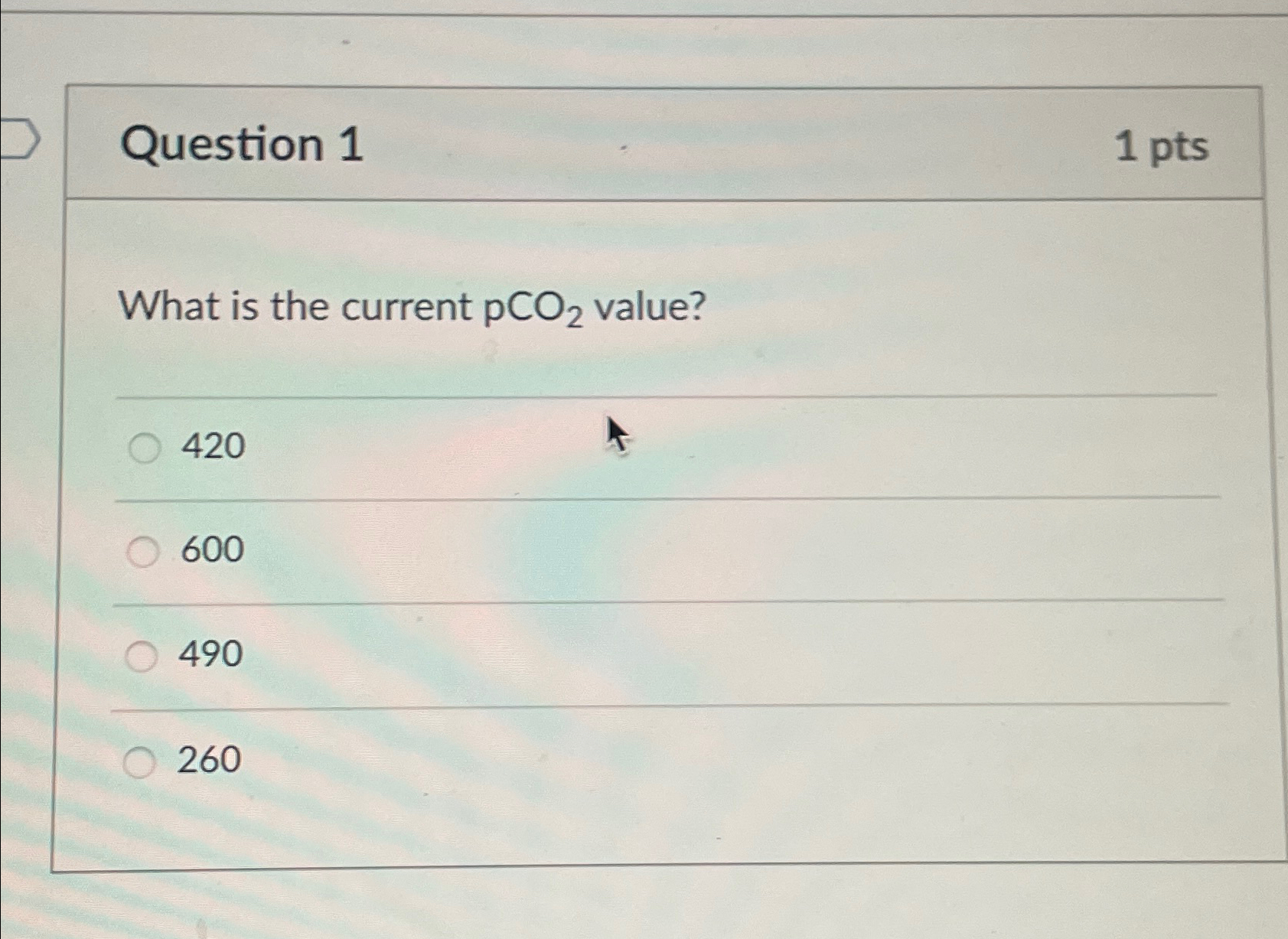 Solved Question 11ptsWhat is the current pCO2 | Chegg.com