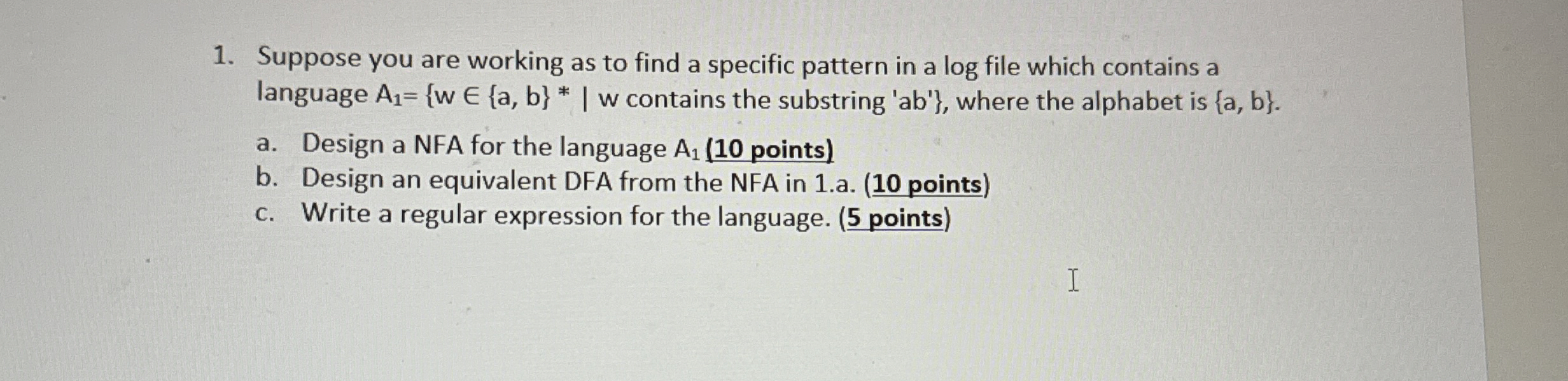 Solved Suppose you are working as to find a specific pattern | Chegg.com