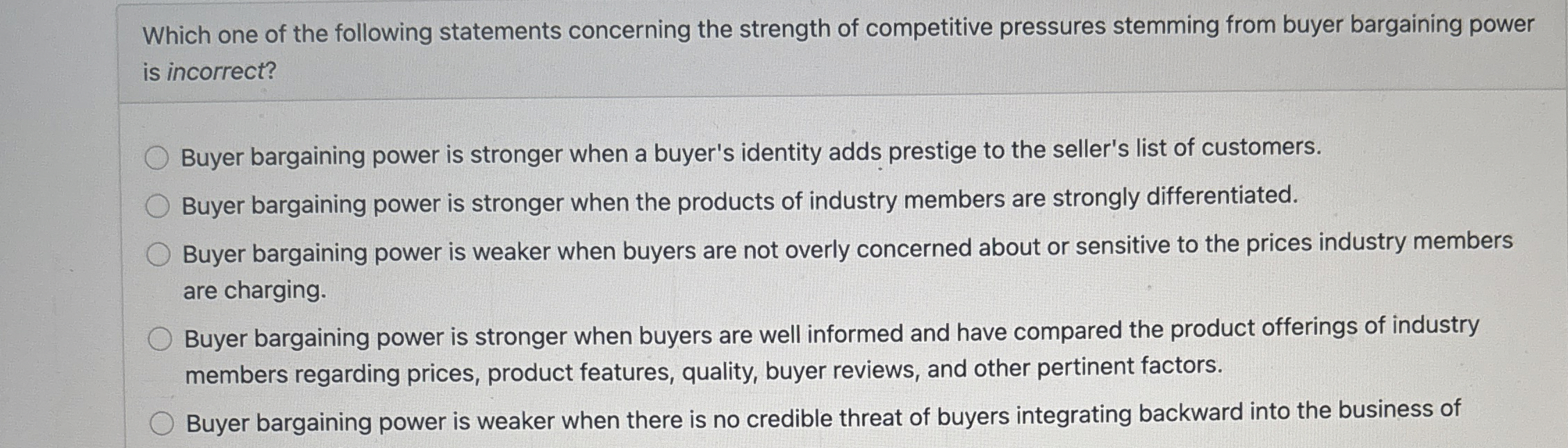 Solved Which one of the following statements concerning the | Chegg.com