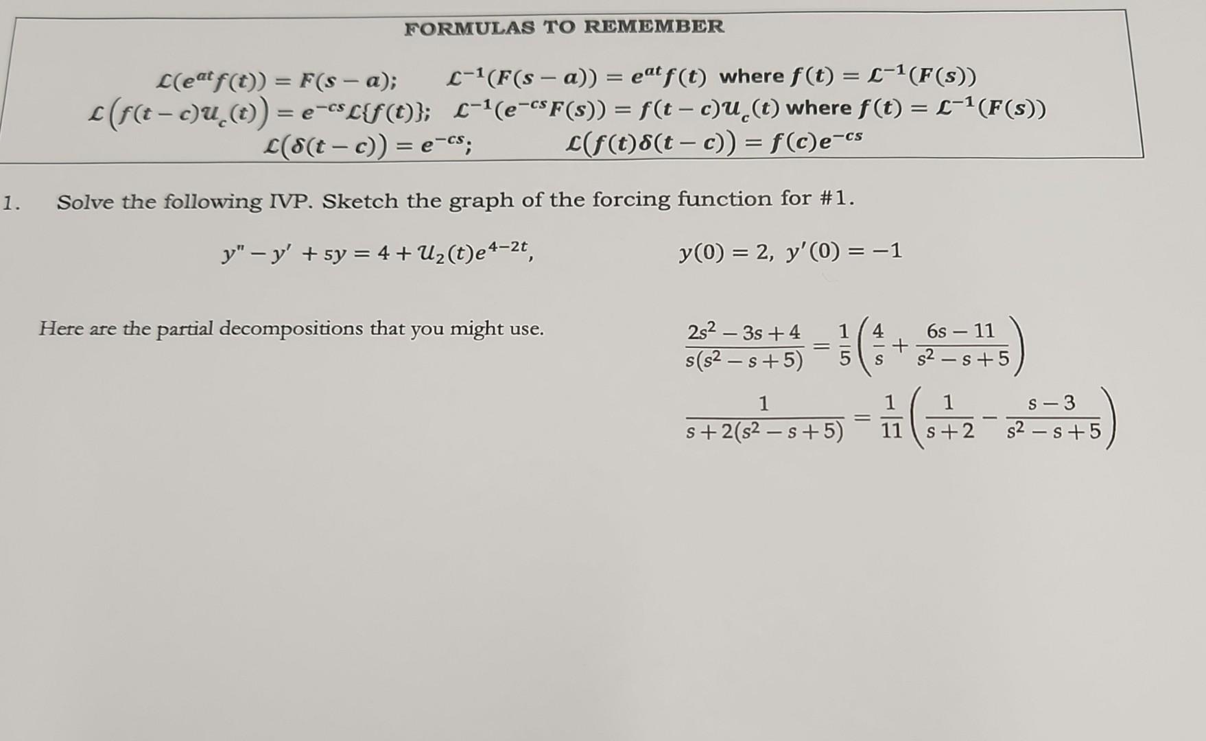 Solved FORMULAS TO REMEMBER | Chegg.com