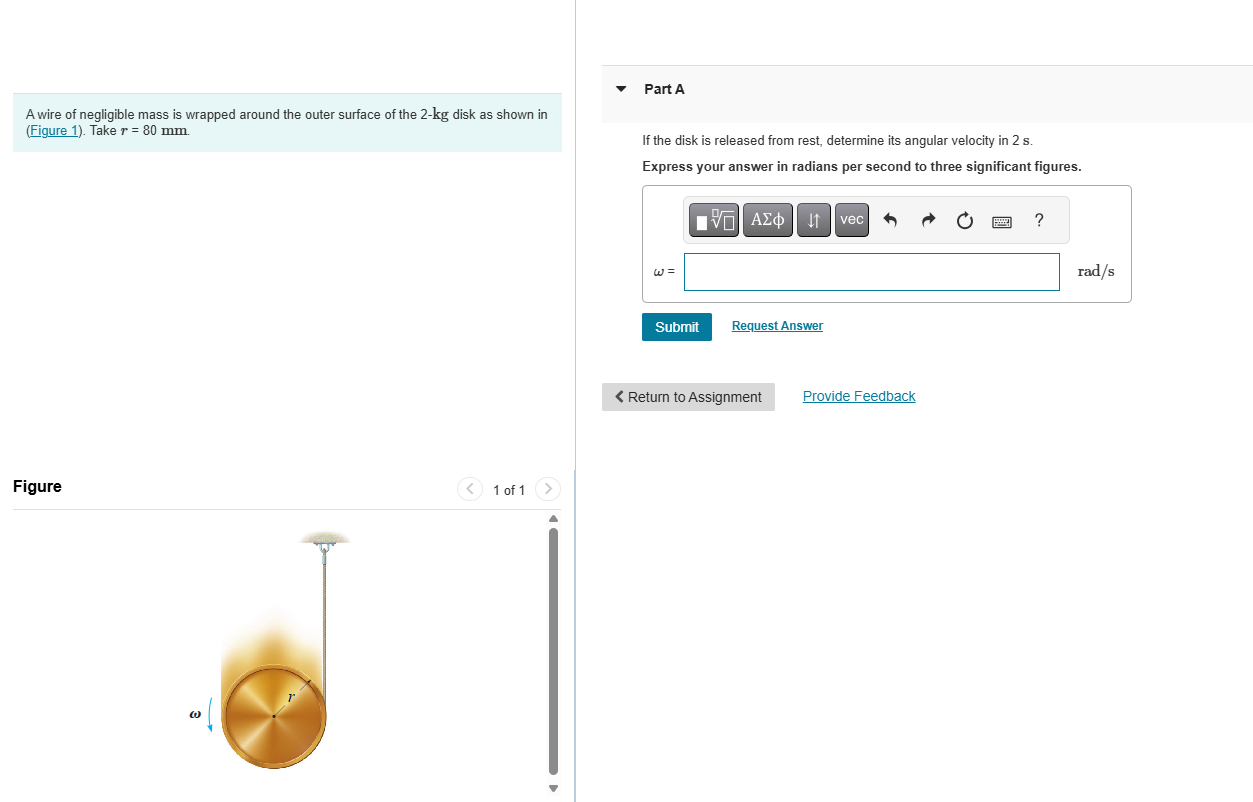 Solved Part AA wire of ﻿negligible mass is ﻿wrapped around | Chegg.com