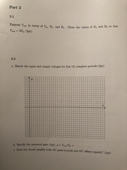 Solved Lab 5: Operational Amplifiers Abstract In this lab, | Chegg.com