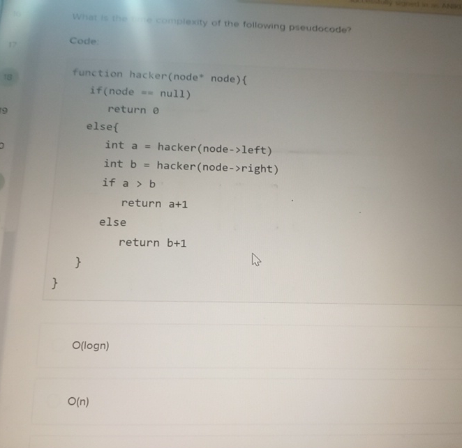 Solved What fa tha desomplexity of the following | Chegg.com