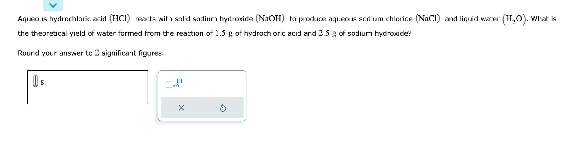 Solved Aqueous hydrochloric acid (HCl) reacts with solid | Chegg.com