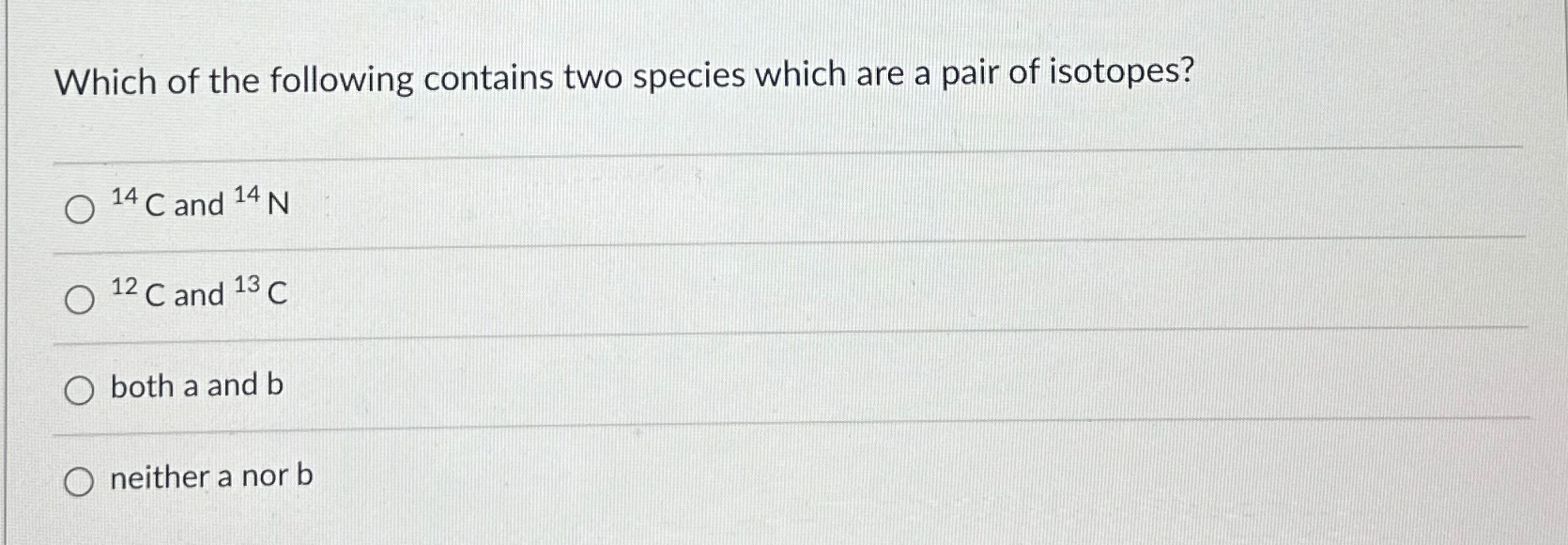 Solved Which of the following contains two species which are | Chegg.com