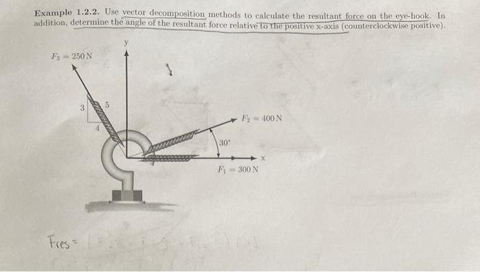 Solved Example 1.2.2. Use vector decomposition methods to | Chegg.com