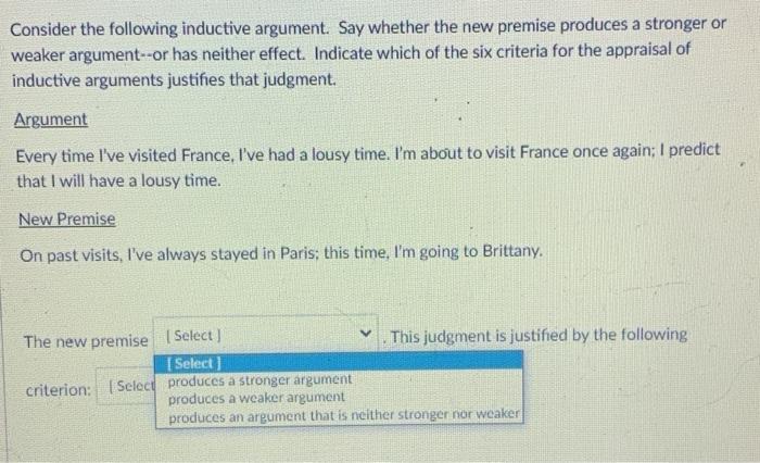 Solved Consider the following inductive argument. Say | Chegg.com