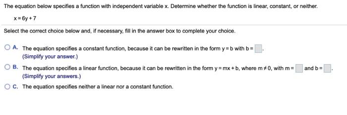 Solved The equation below specifies a function with | Chegg.com