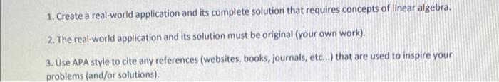 Solved 1. Create a real-world application and its complete | Chegg.com