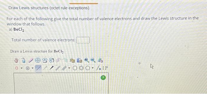 Solved Draw Lewis structures (octet rule exceptions). For | Chegg.com