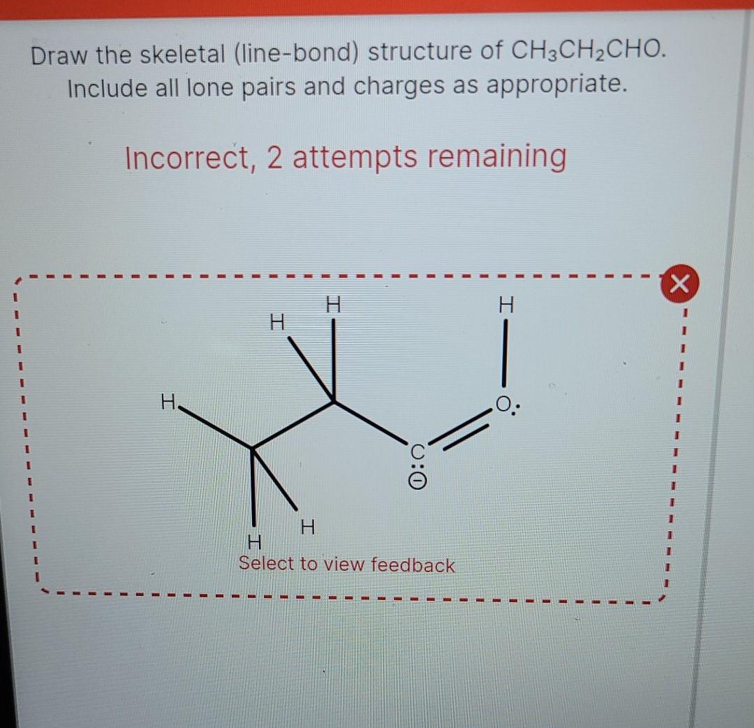 Solved Draw the skeletal (line-bond) structure of CH3CH2CHO. | Chegg.com