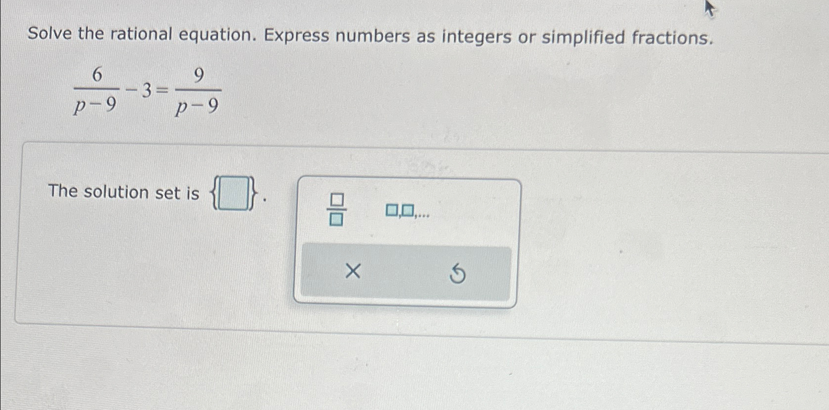 Solved Solve the rational equation. Express numbers as | Chegg.com