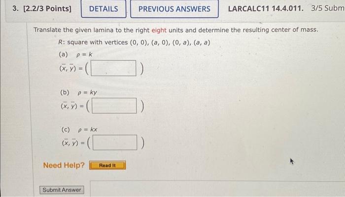 Solved Translate the given lamina to the right eight units | Chegg.com